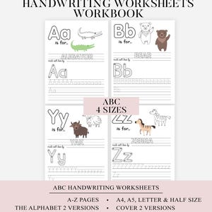 Alphabet Worksheets Printable Tracing Coloring Homeschool Teacher Kids ...