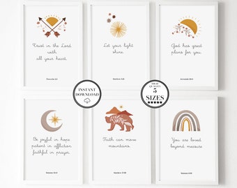 Kids Bible Alphabet, Wall Art, Scripture Posters, Church, Sunday School ...