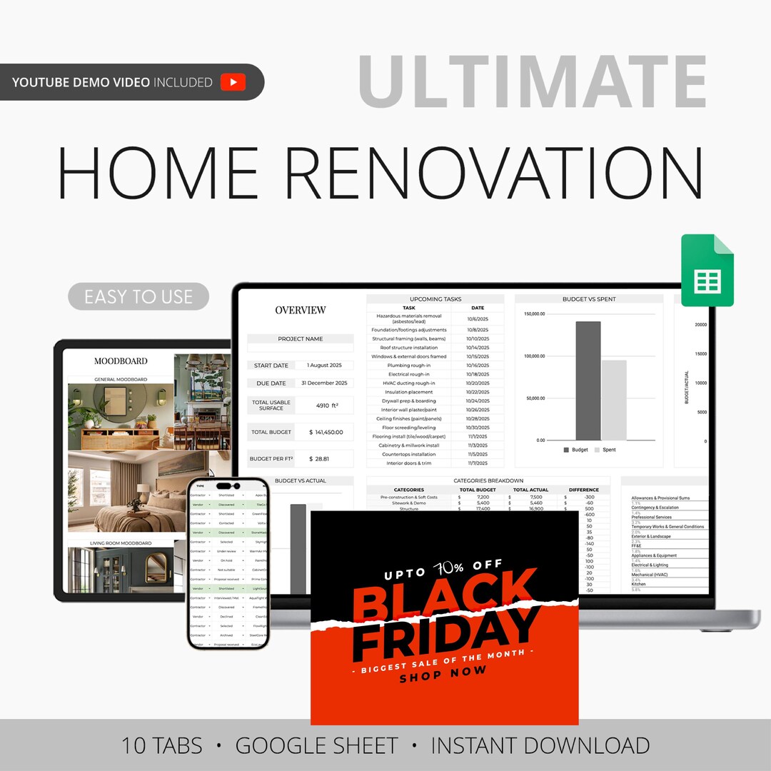 Construction Estimate Calculator Pro, Digital Printable Estimate ...