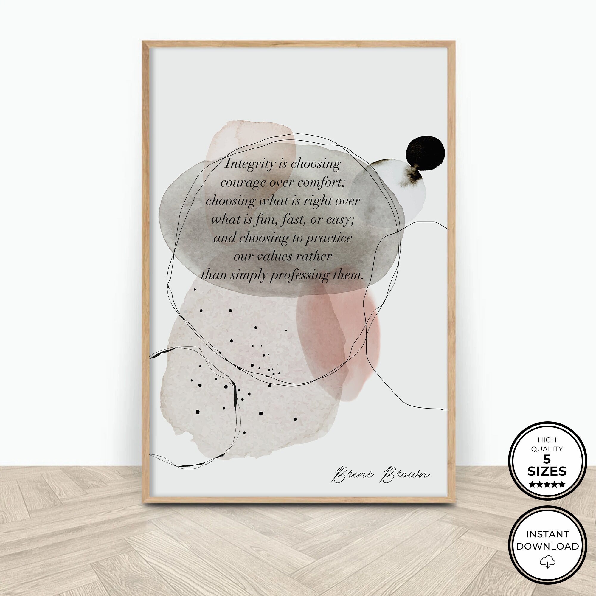 The Courage Of Integrity Poster