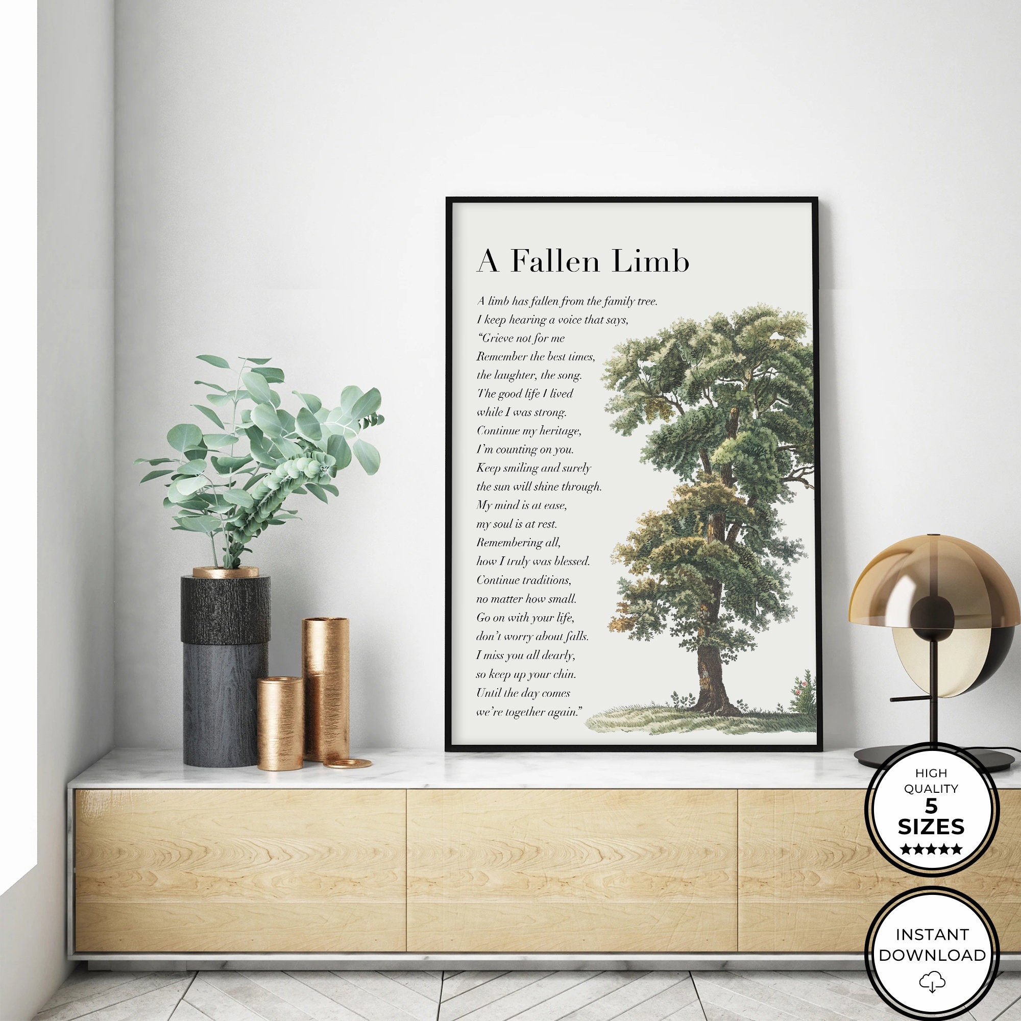 A Limb Has Fallen From the Family Tree Printable Wall Art - Etsy