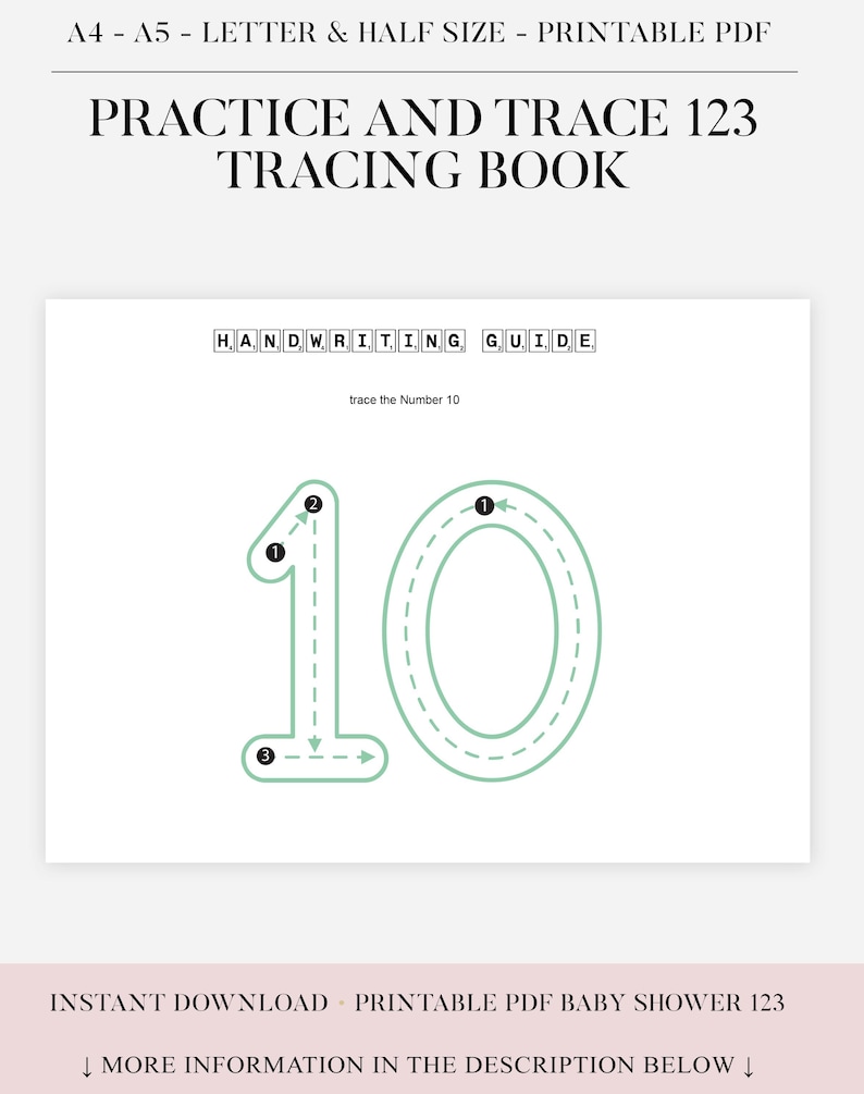 Practice and Trace Uppercase, Lowercase Letters, and Numbers 0-10, A-Z ...
