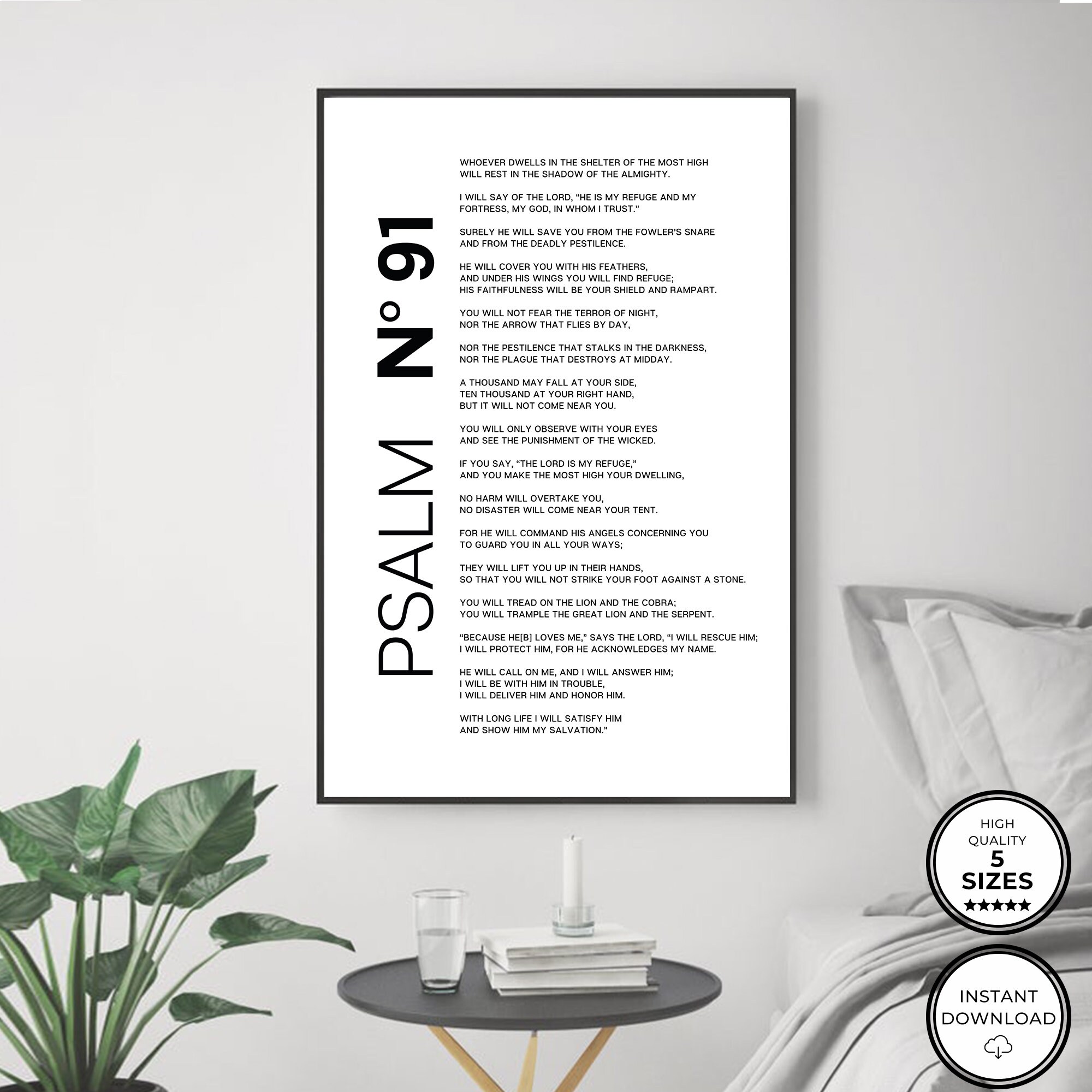 Psalm 91 Scripture Wall Art He Who Dwells in the Shelter - Etsy
