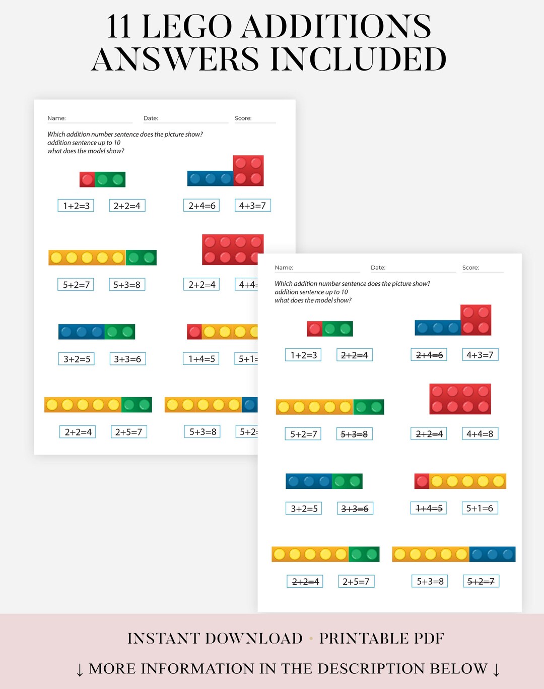11 Printable Addition Fill in the Blanks Worksheets for Kindergarten ...