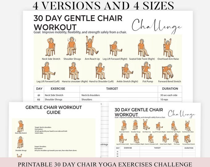 30 Day Chair Yoga for Seniors Challenge | for Better Balance I ...