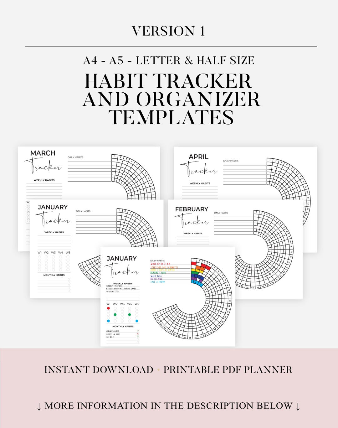 Habit Tracker - PRINTABLE Journal Page - Printable Planner Page ...