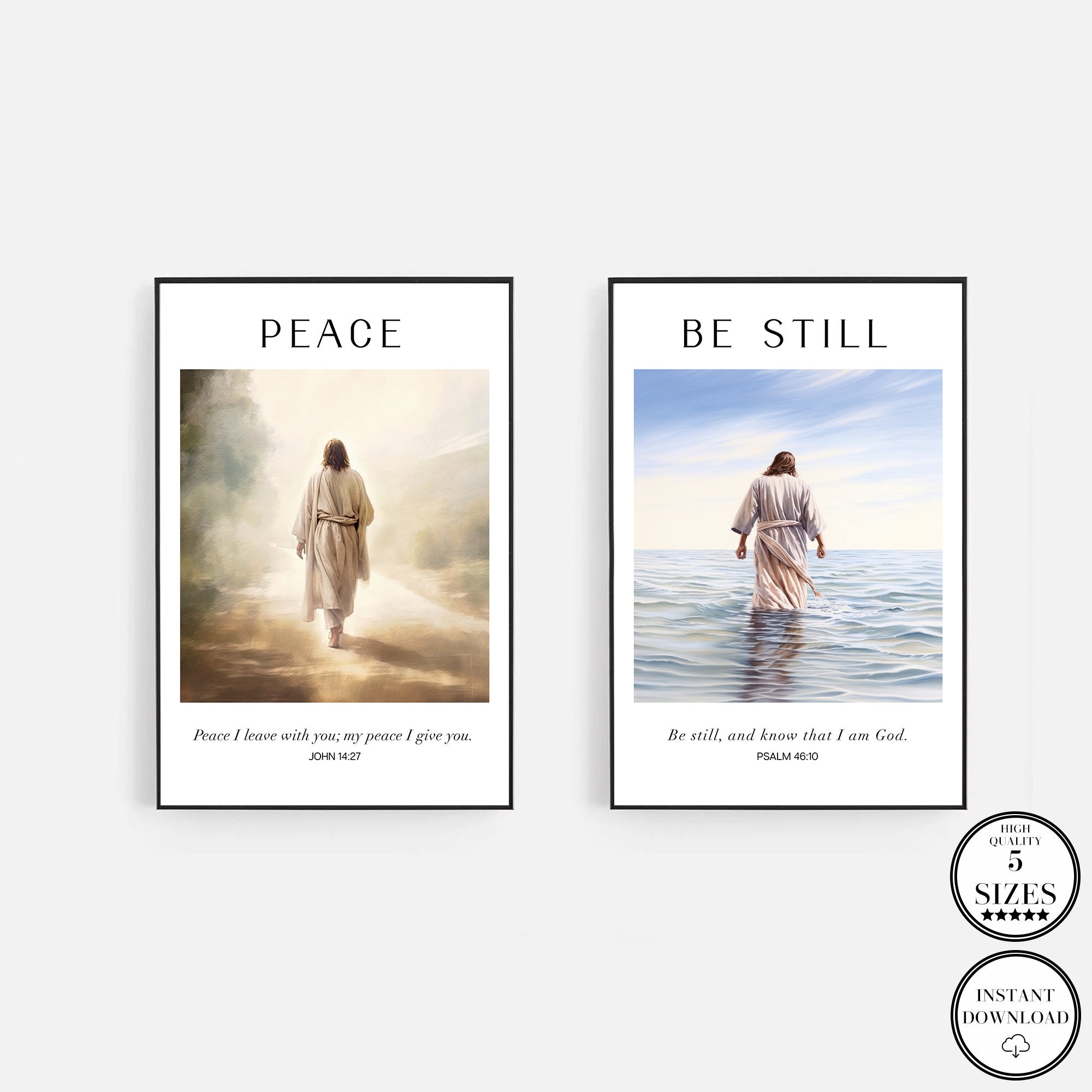 Peace Be Still Jesus Calms Storm Bible Wall Art Jesus - Etsy