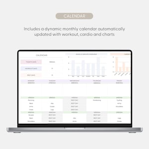 Workout Planner Google Sheets Exercise Tracker Spreadsheet Fitness ...