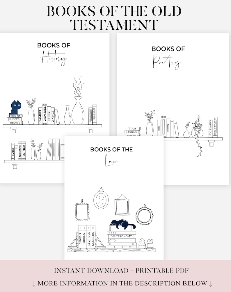 Old Testament Books of the Bible Printable Flip Book, Books of the ...