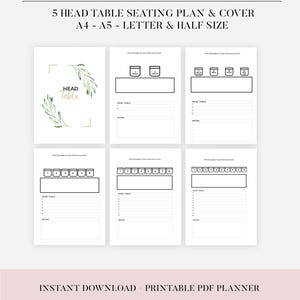 Printable Wedding Table Seating Chart Template, Seat Map, Round Table ...