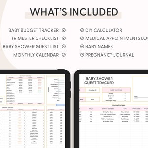 Pregnancy Planner Spreadsheet, Digital Baby Planning, Baby Budget ...