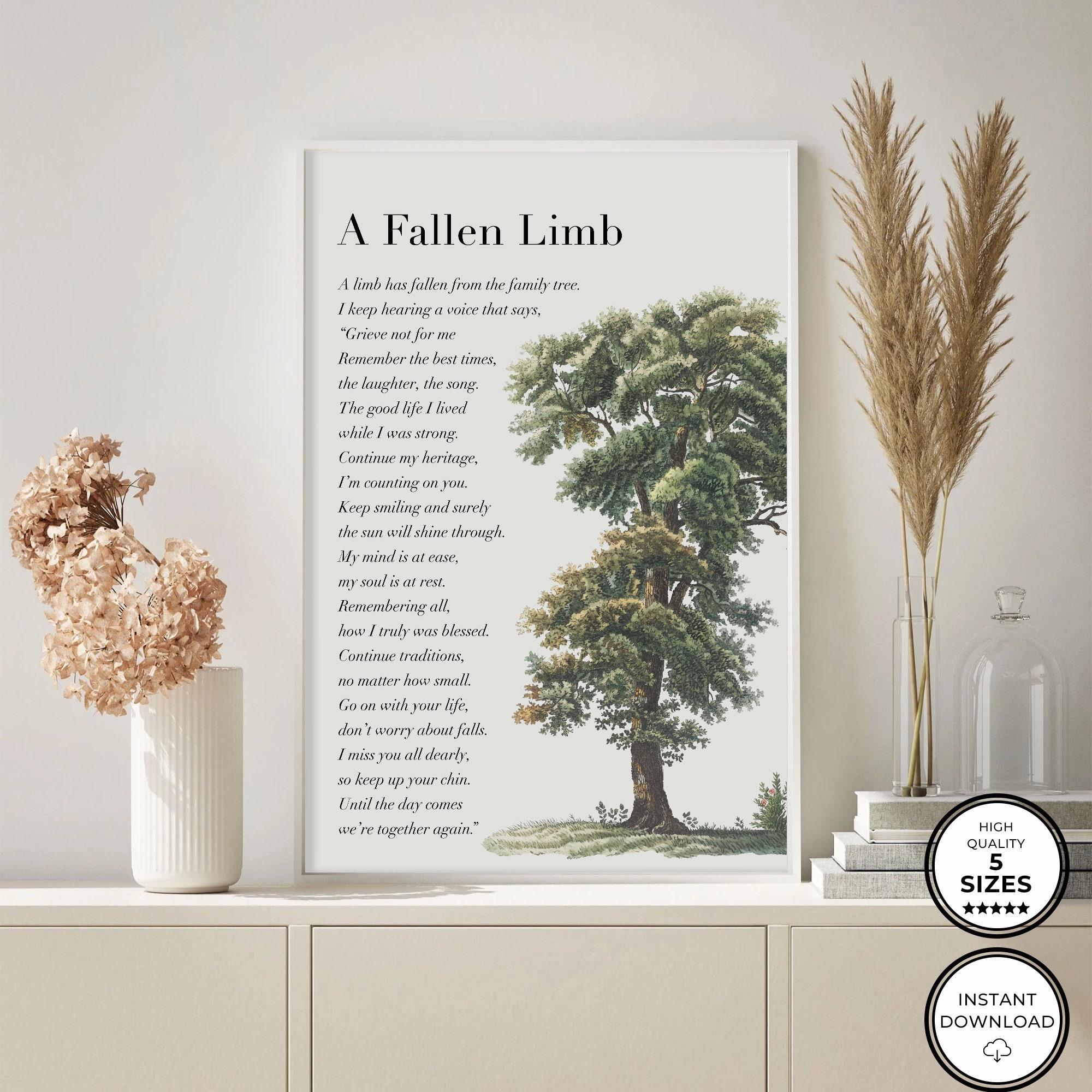 A Limb Has Fallen From the Family Tree Printable Wall Art - Etsy