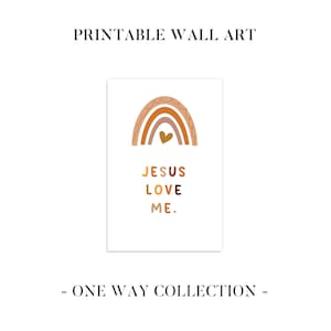 Jesus Loves Me Printable Christian Nursery Wall Art, Christian Decor ...