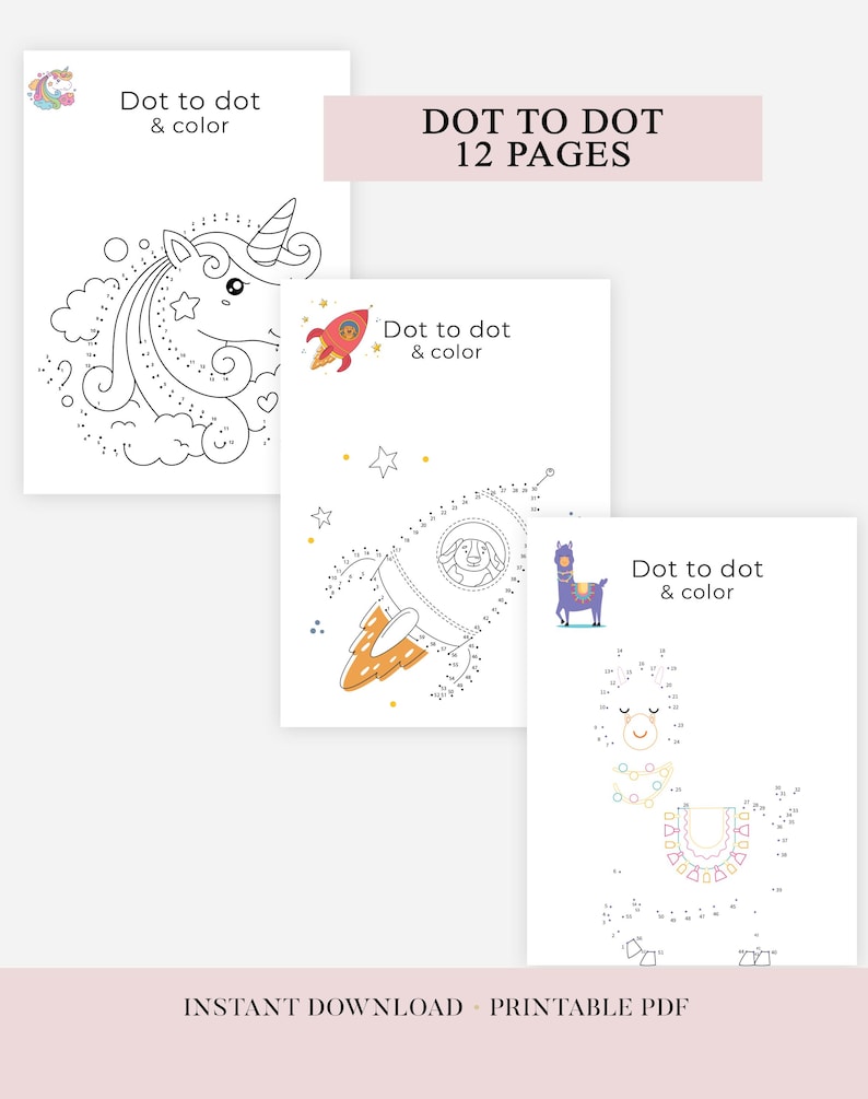 Dot to Dot Printable, Dot to Dot Worksheet, Connect the Dots Pages ...
