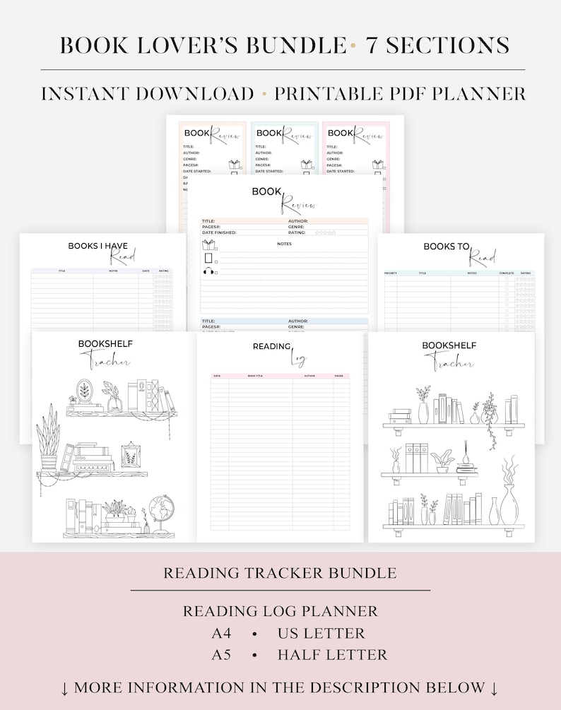 Reading Log Printable, Reading Tracker, Books to Read Books I've Read ...