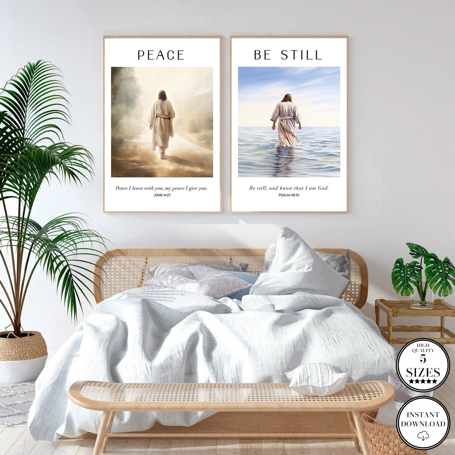Peace Be Still Jesus Calms Storm Bible Wall Art Jesus - Etsy