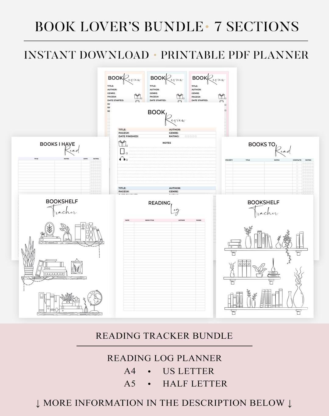 Reading Log Printable, Reading Tracker, Books to Read, to Do Read List ...
