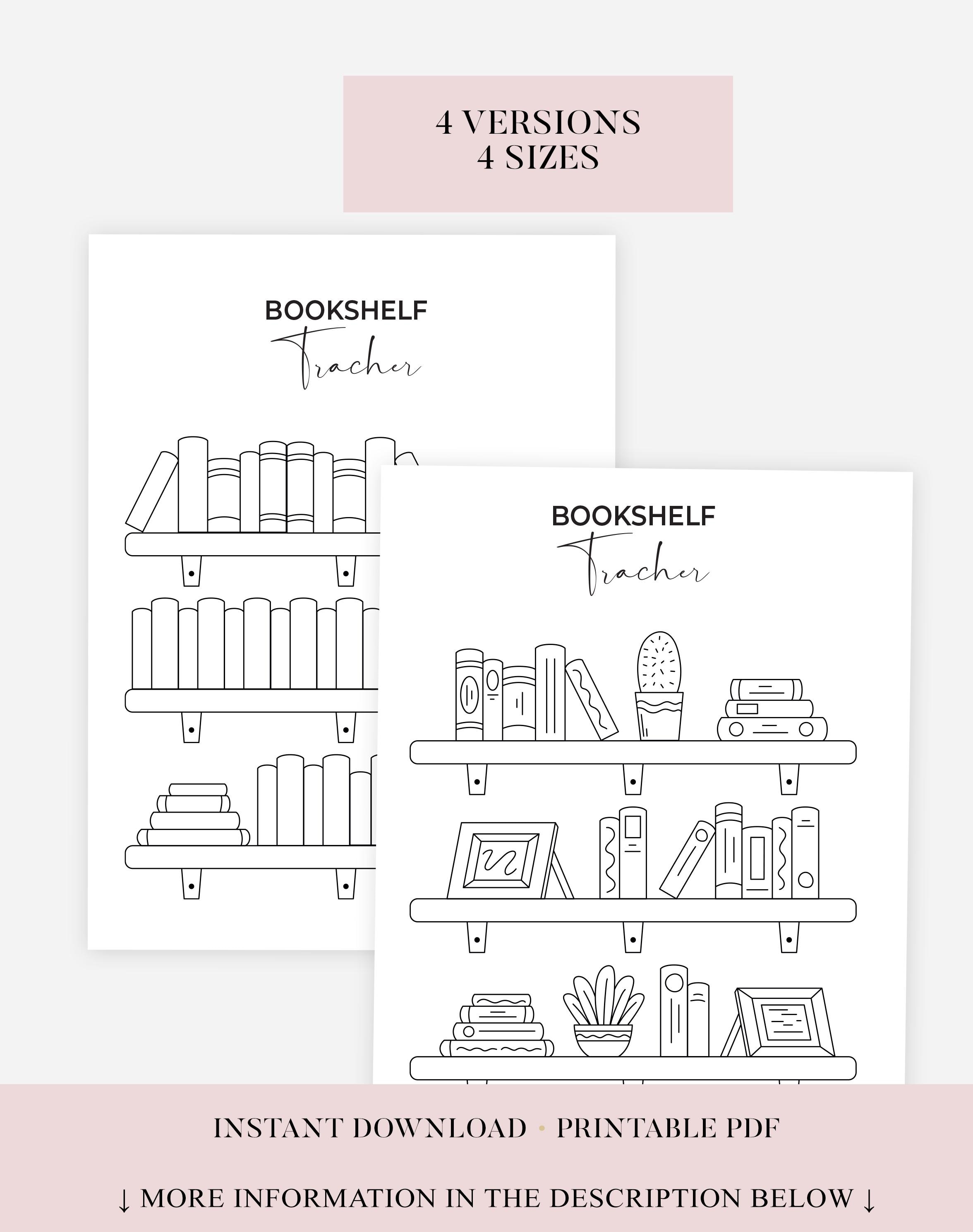 Bookshelf Tracker Printable Template, Books to Read, Books I've Read ...
