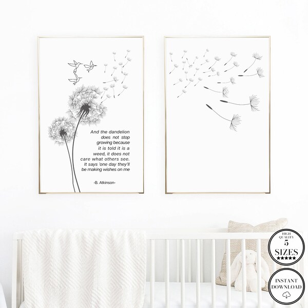 Dandelion Wall Art - Etsy