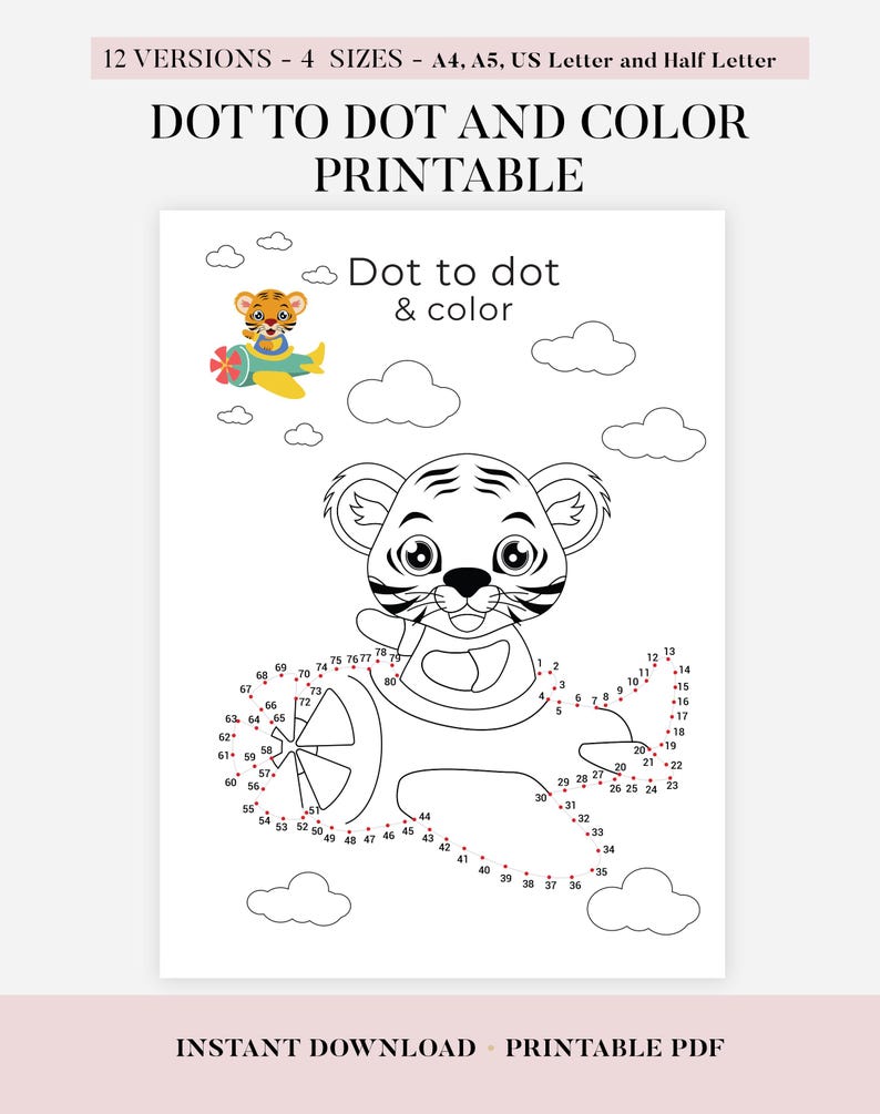 Dot to Dot Printable, Dot to Dot Worksheet, Connect the Dots Pages ...