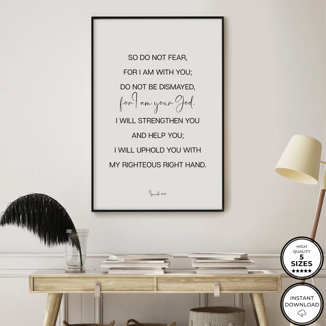 Jesaja 41:10, Moderner Bibelvers Print, Minimaler Bibelvers, Moderne ...