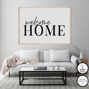 Welcome Home Print, Welcome Home Printable Wall Art, Welcome Home Sign ...