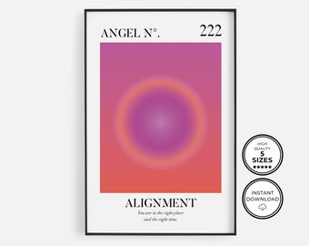Angel Number Poster 222 Instant Download Poster, Aura Energy Poster ...