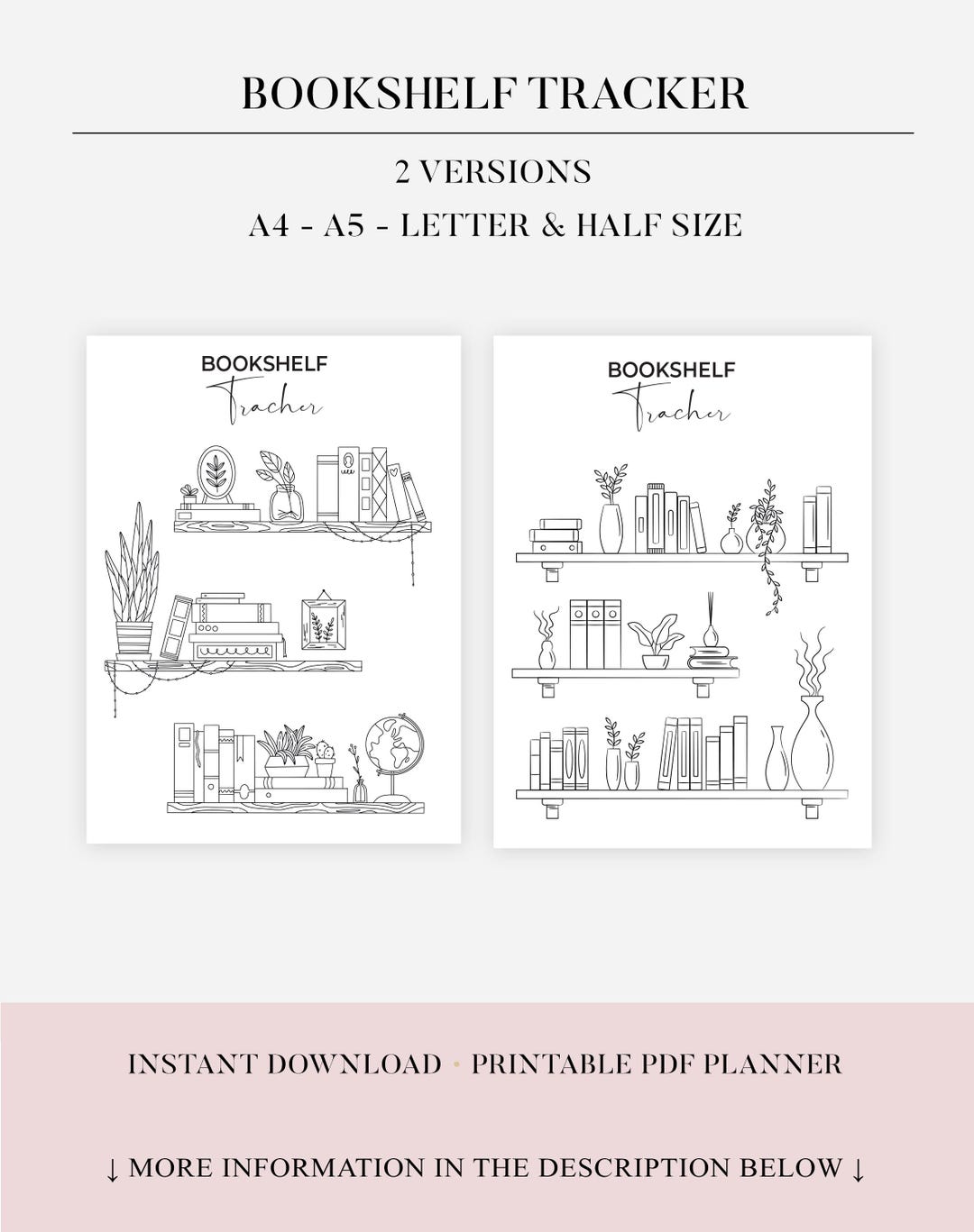 Reading Log Bookshelf Printable Template, Books to Read Books I've Read ...
