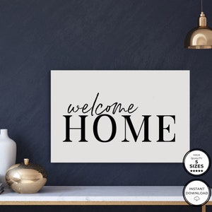 Welcome Home Print, Welcome Home Printable Wall Art, Welcome Home Sign ...