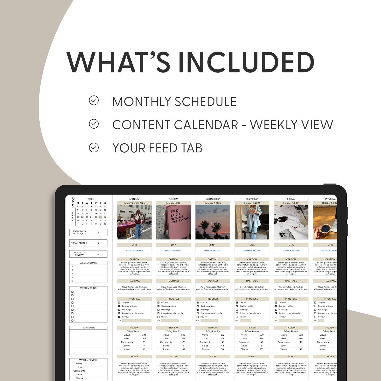 Social Media Content Calendar & Planner Template | Yearly | Google ...