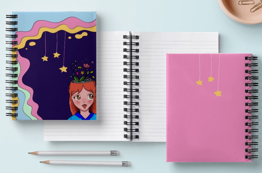 Children's Anime Girl Notebook - Etsy