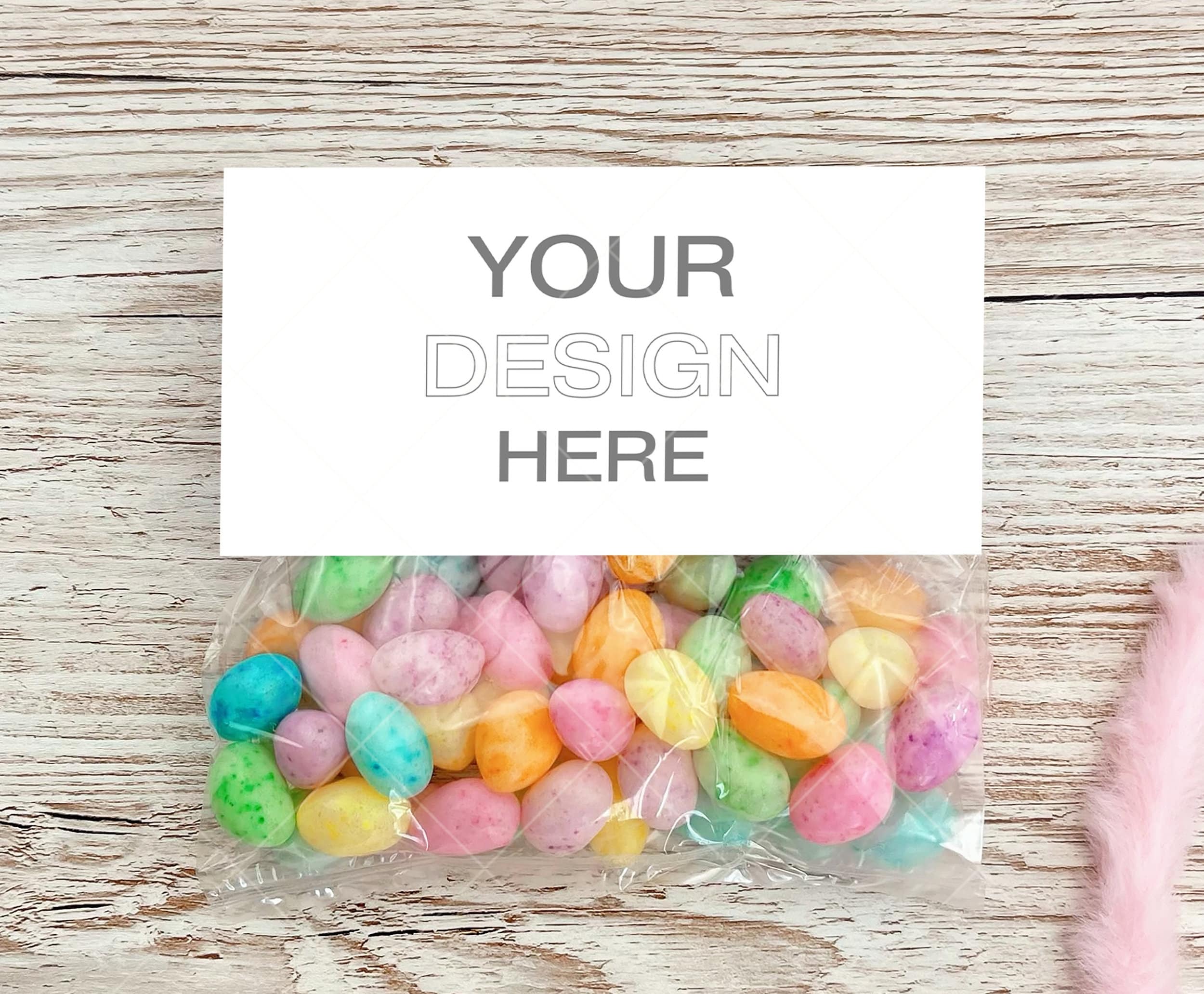 Favortreat Bag Topper Mockup, Candy Bag Label Mock Up, Party Favor Tag ...