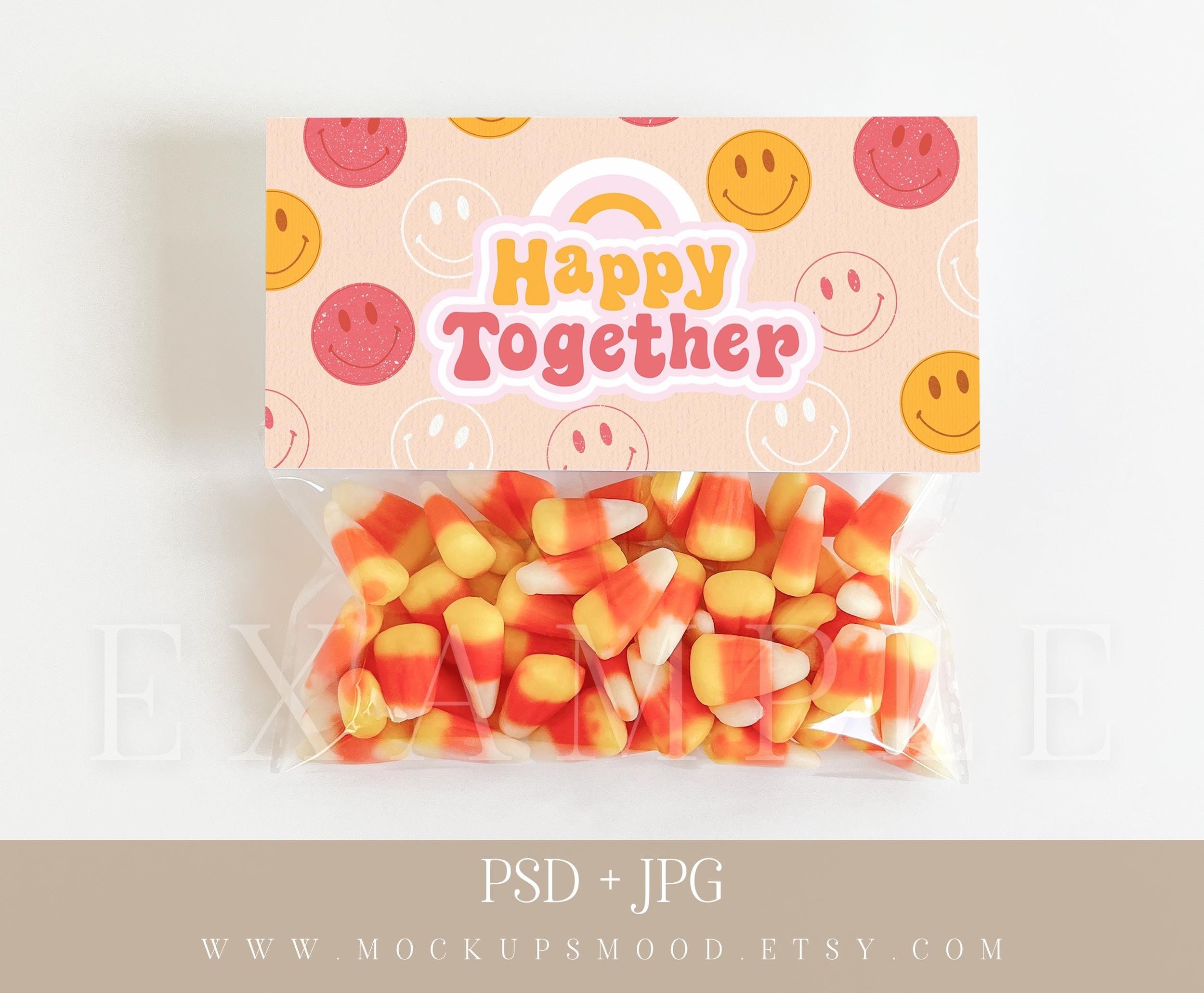 Favor Treat Bag Topper Mockup, Candy Bag Label Mock Up, Party Favor Tag ...