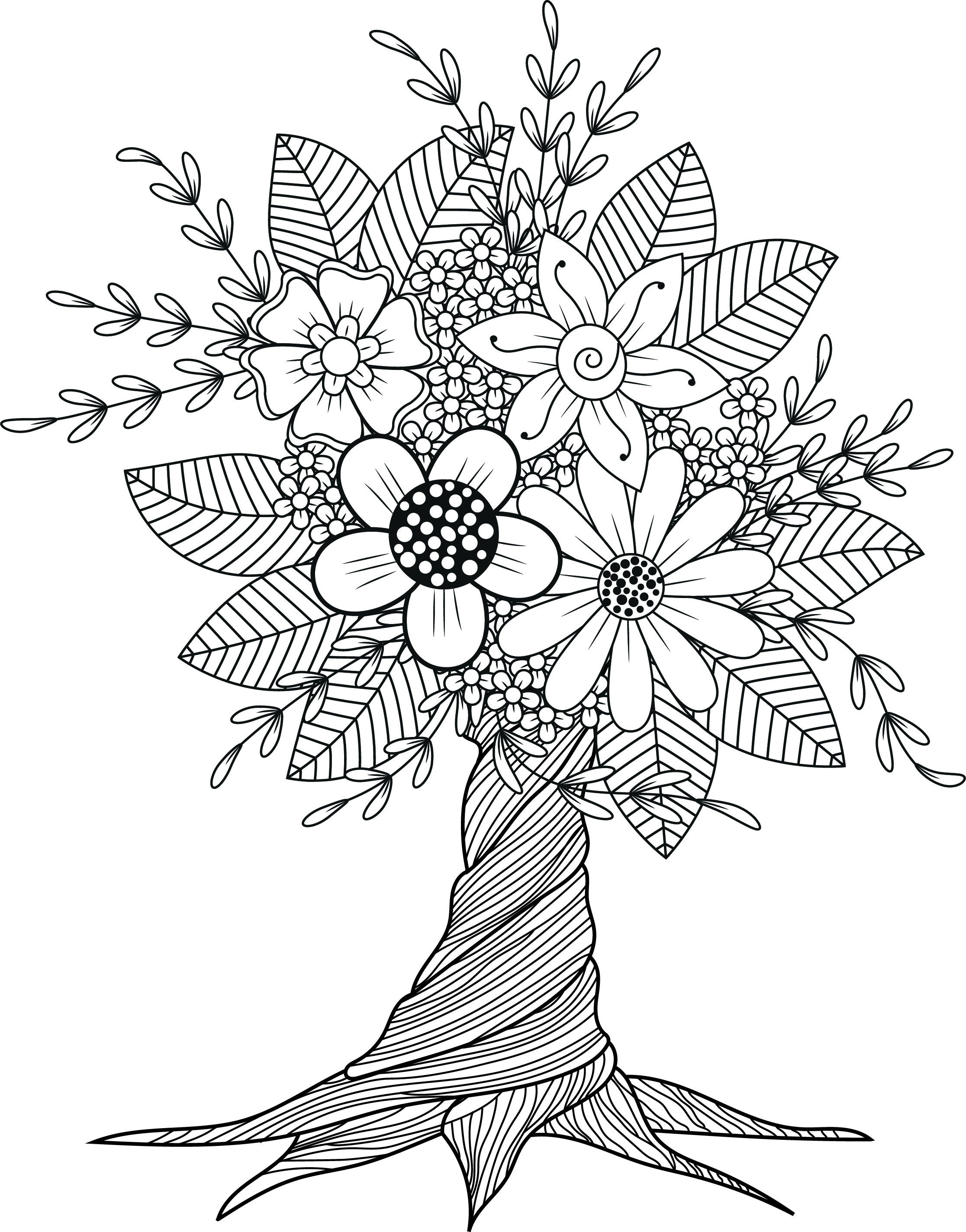 Digital Product 150 Adult Colouring in Tree and Plant Pages - Etsy
