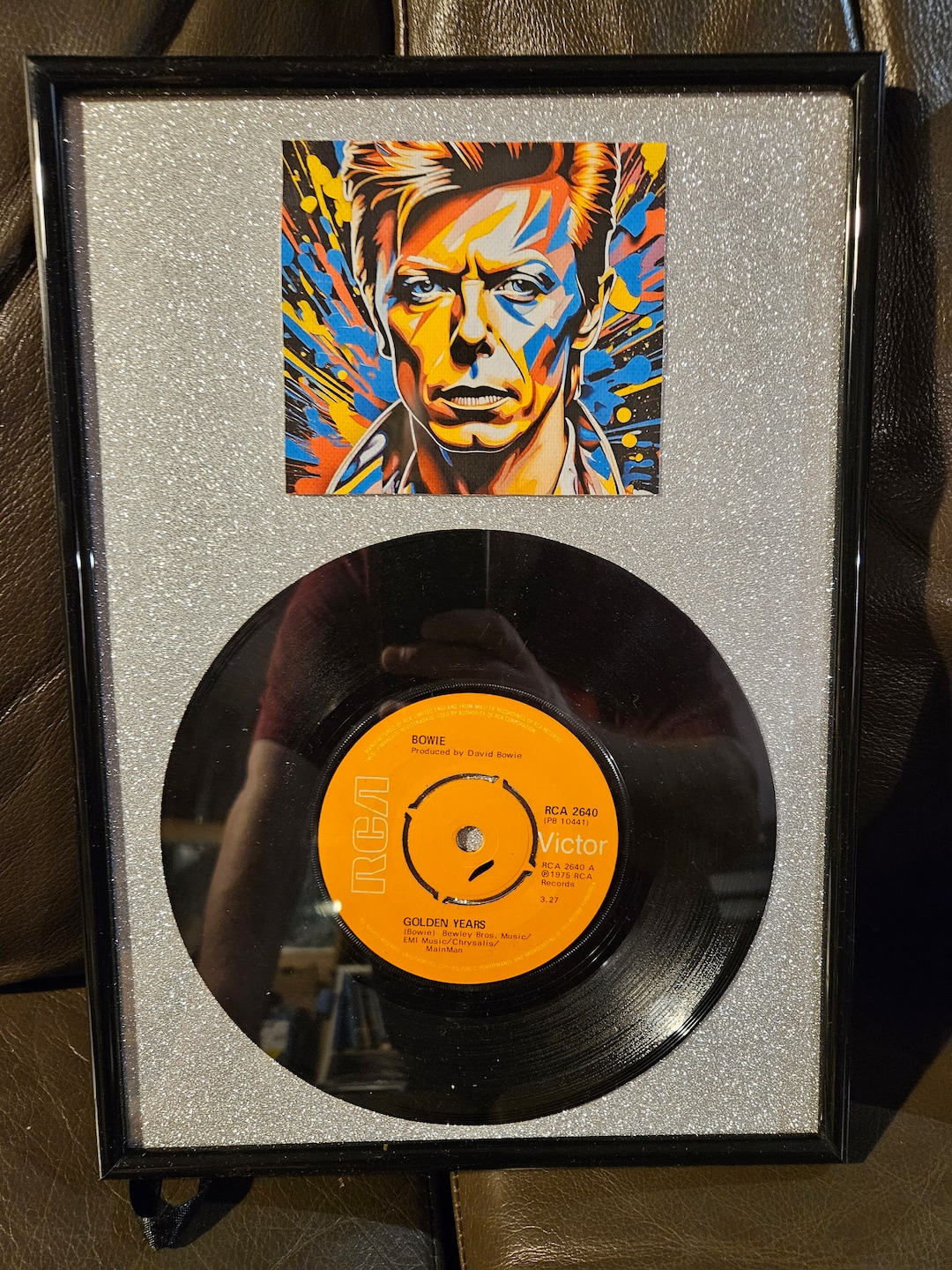 Memorabilia / Art A4 Framed David Bowie Golden Years Vinyl Single and ...