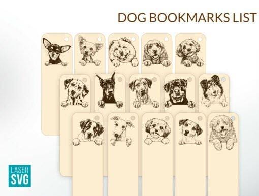 Dog Bookmarks With Quote Laser Cut Files - Etsy