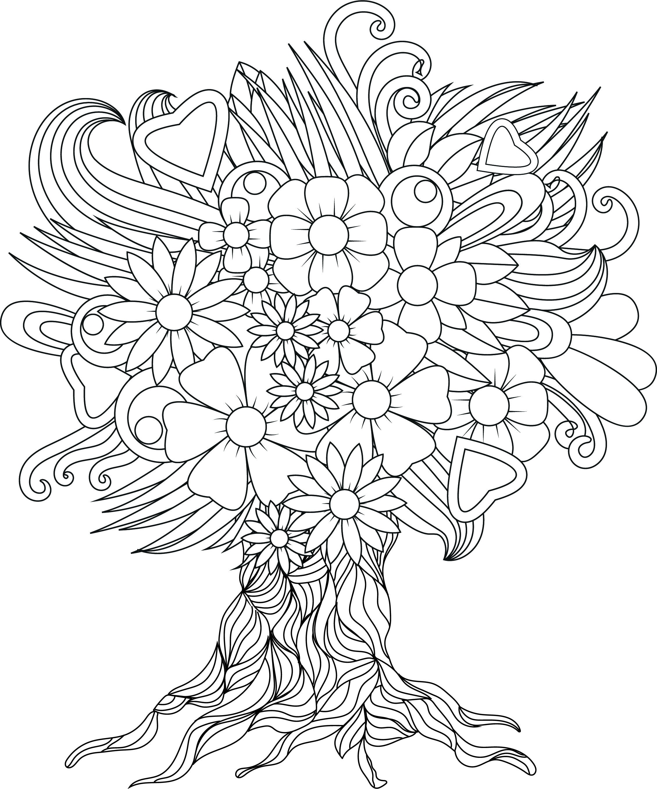 Digital Product 150 Adult Colouring in Tree and Plant Pages - Etsy