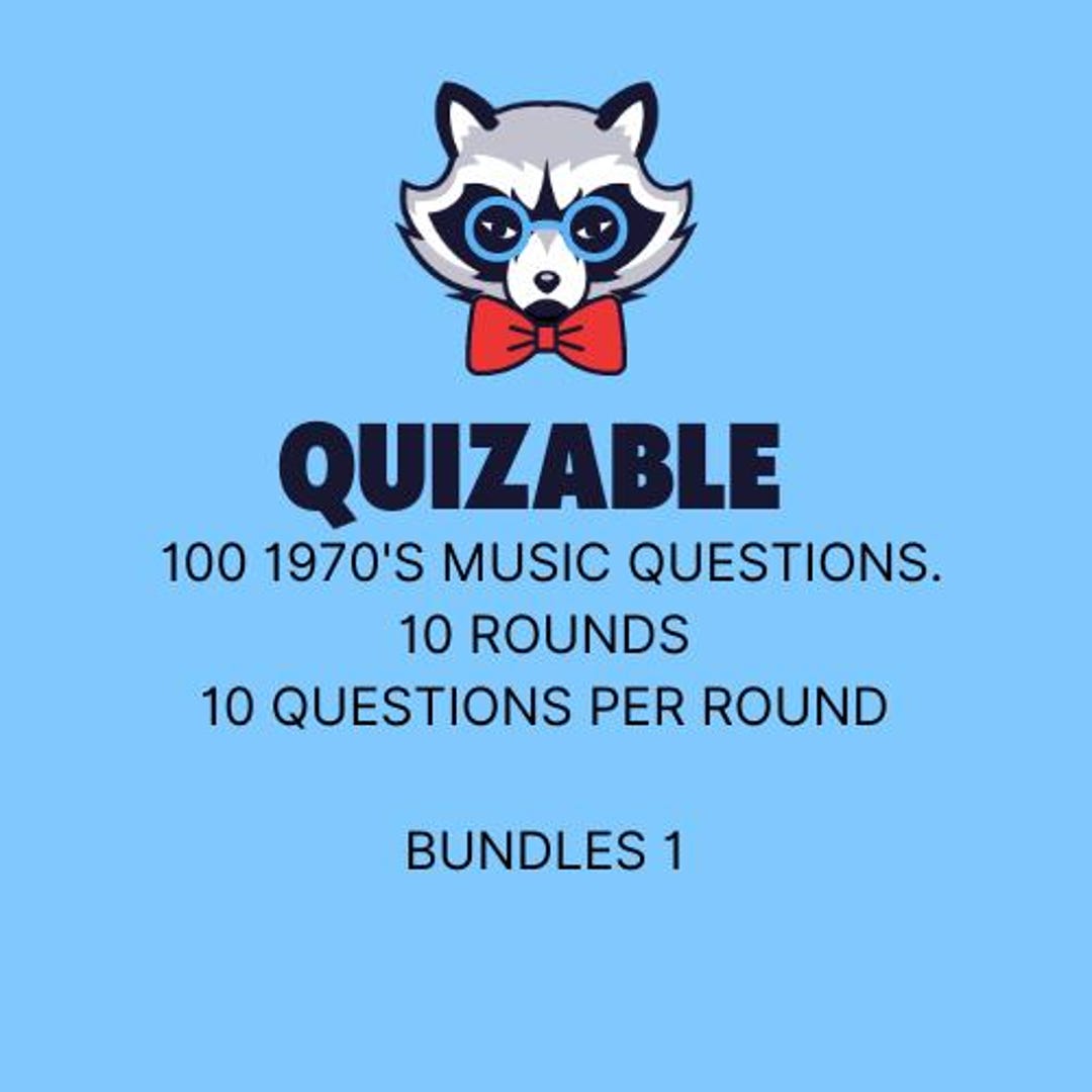 Digital Download Quiz General Knowledge 1970s Music 100 Questions ...