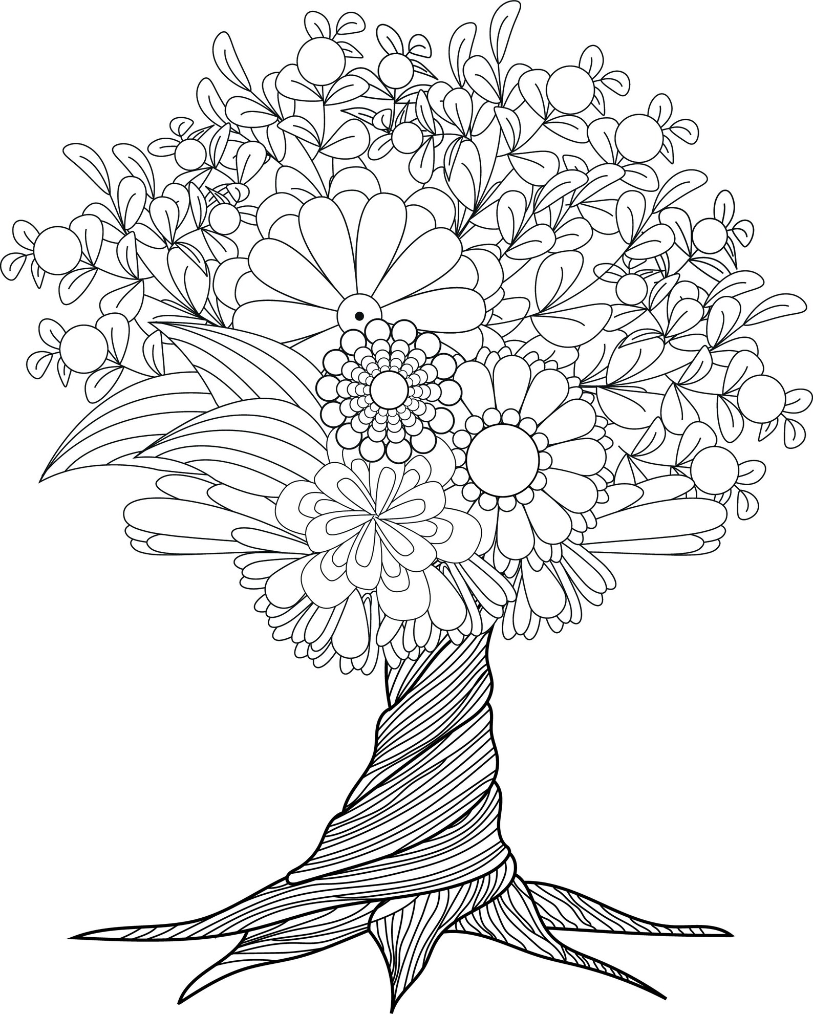 Digital Product 150 Adult Colouring in Tree and Plant Pages - Etsy
