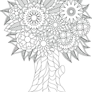 Digital Product 150 Adult Colouring in Tree and Plant Pages - Etsy