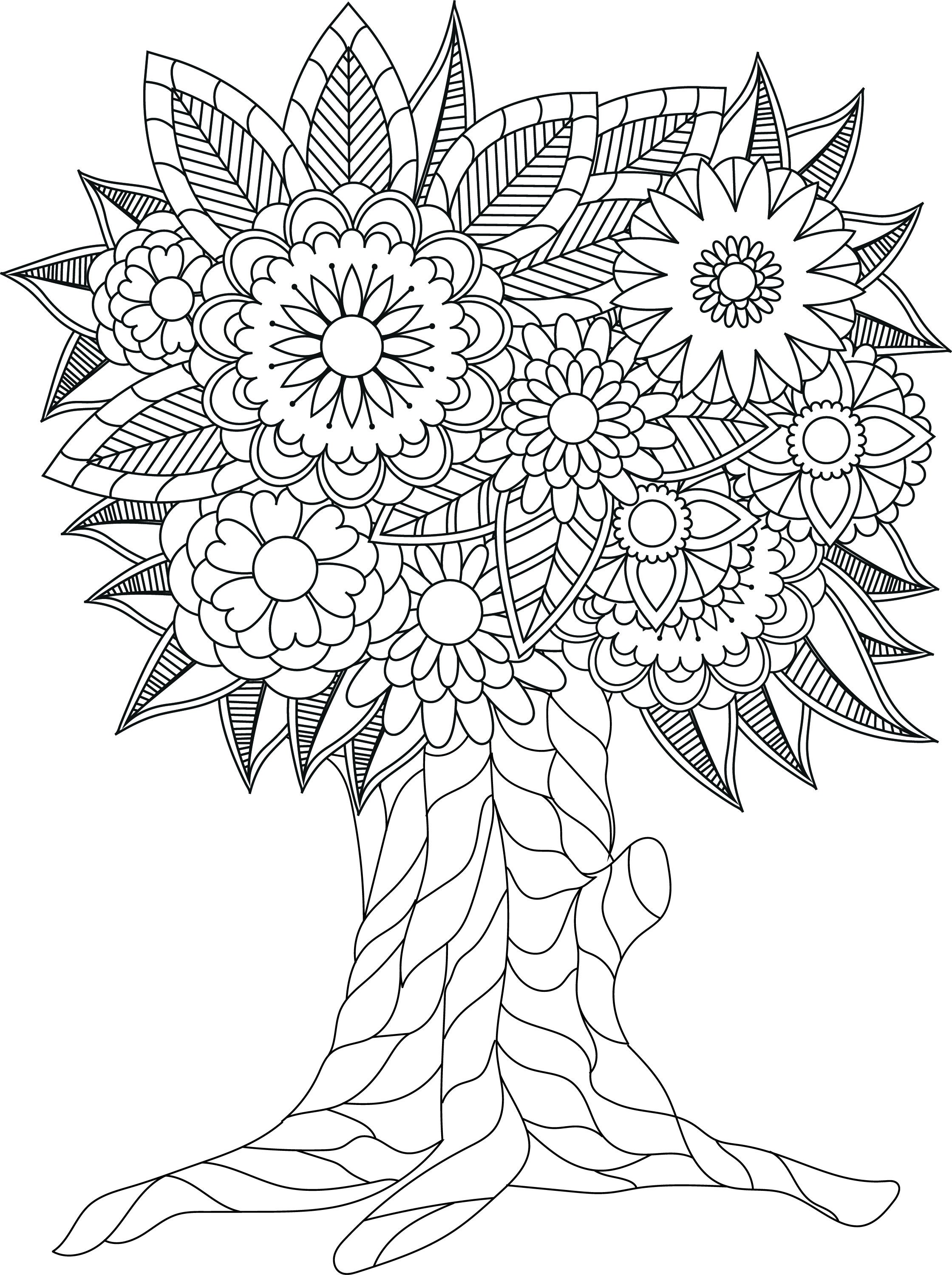 Digital Product 150 Adult Colouring in Tree and Plant Pages - Etsy