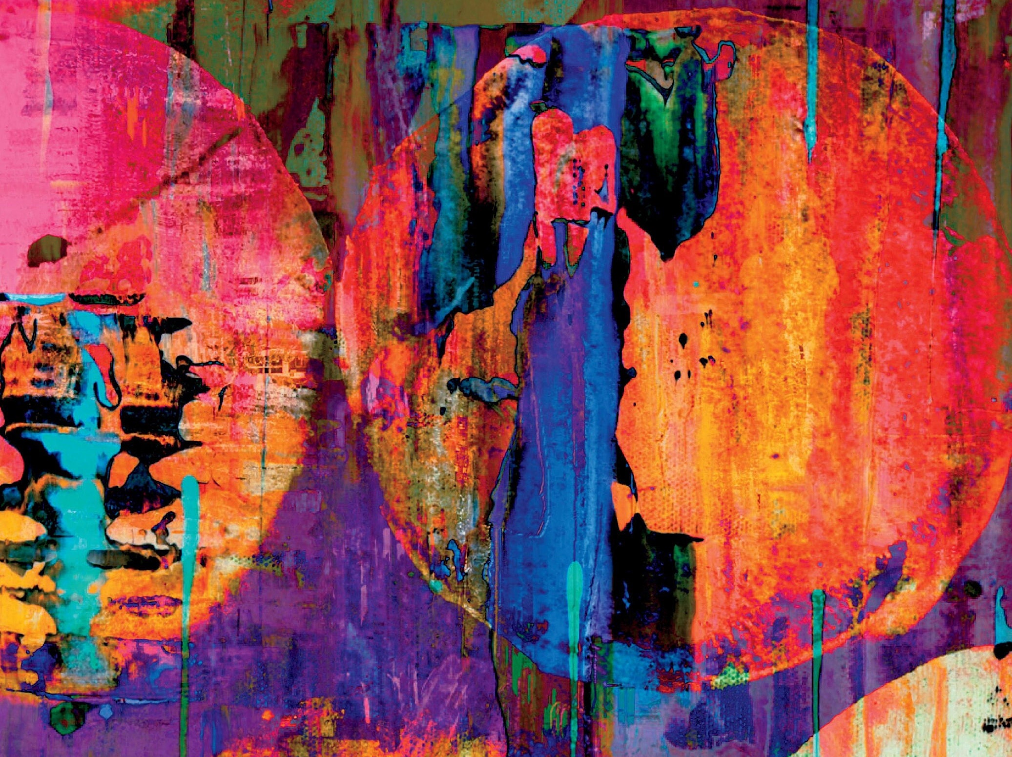 Abstract Colourful Printable Art, Downloadable Abstract Print ...
