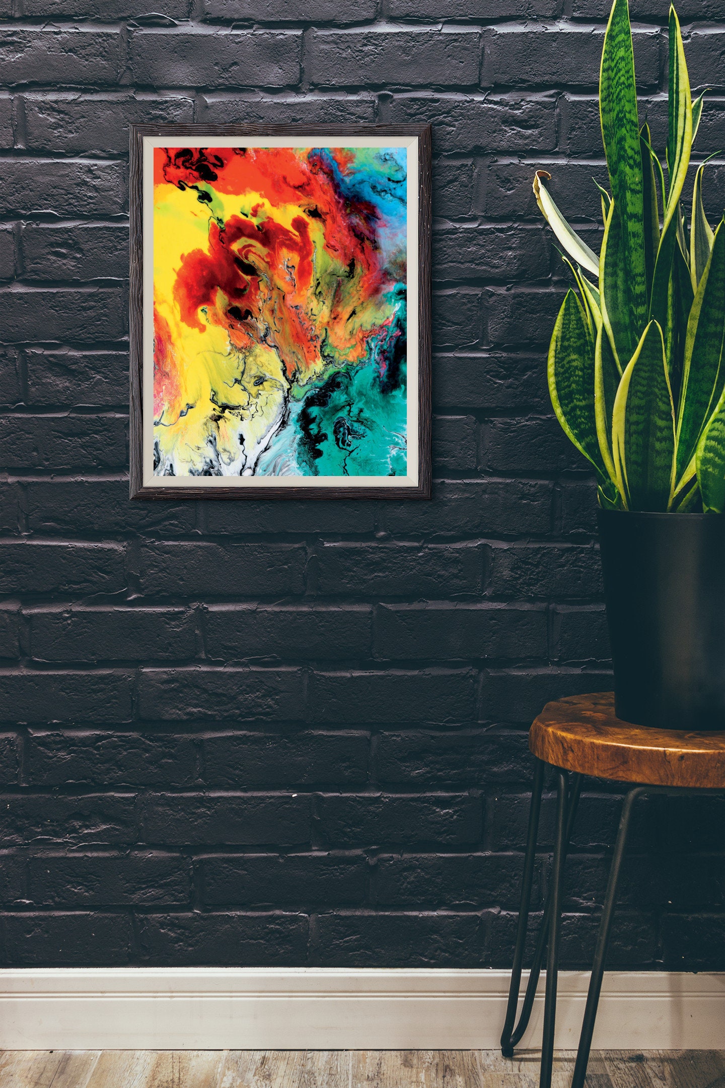 Abstract Colourful Printable Art, Downloadable Abstract Print ...