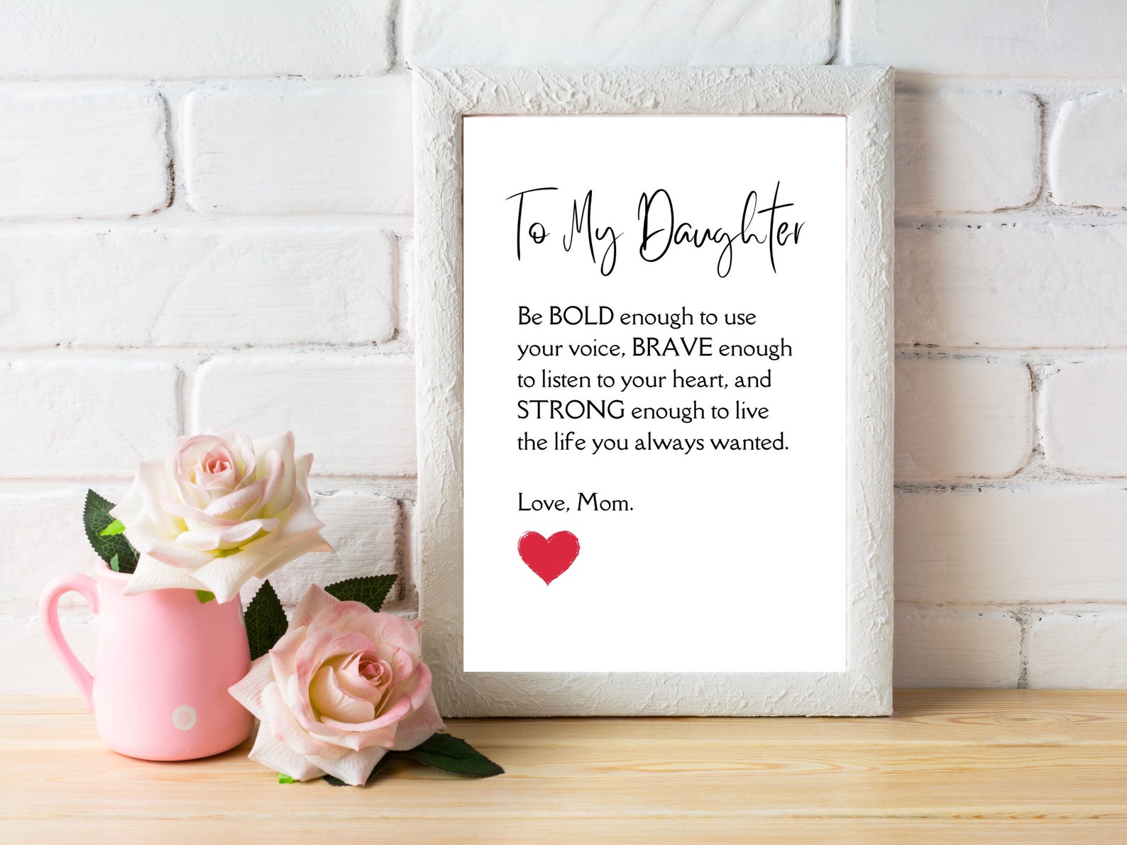 To My Daughter, Poem for Daughter, Be Bold Be Brave, Gift for Daughter ...