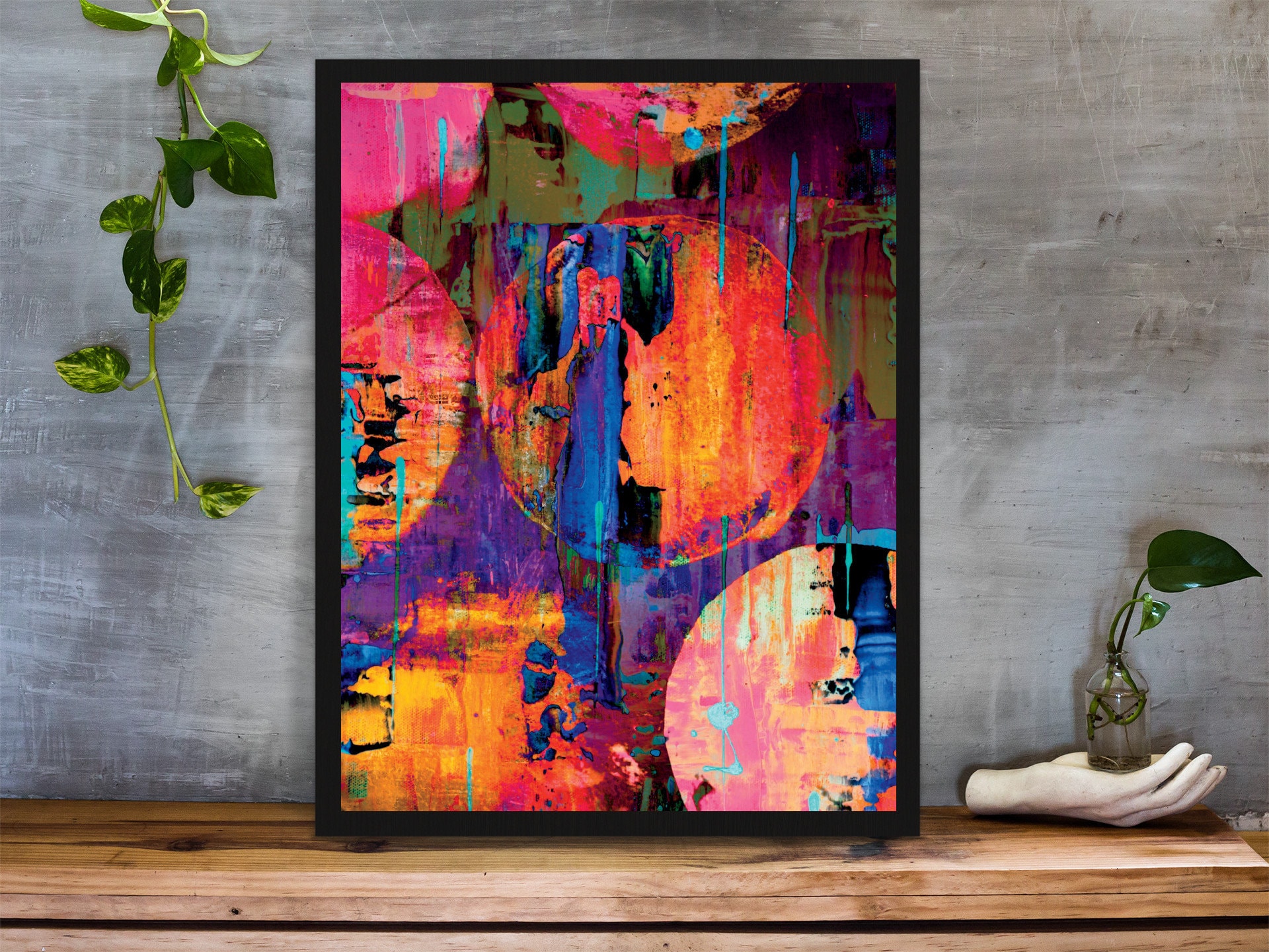 Abstract Colourful Printable Art, Downloadable Abstract Print ...