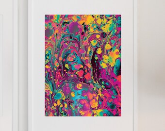 Ink Splatter Painting Colorful Ballroom Dancers Ballroom - Etsy