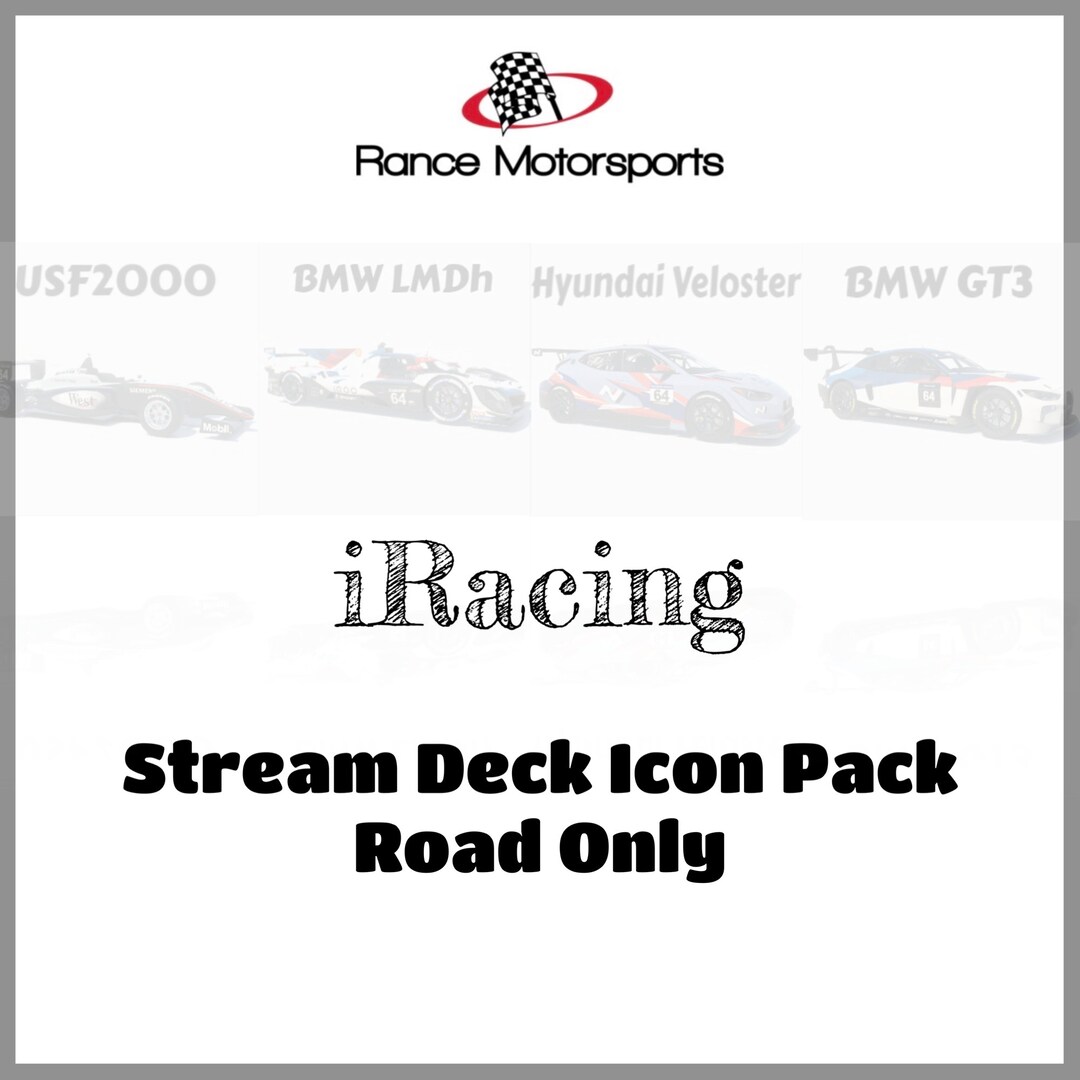 Iracing Sim Racing Stream Deck Icons All Road Cars Only - Etsy UK