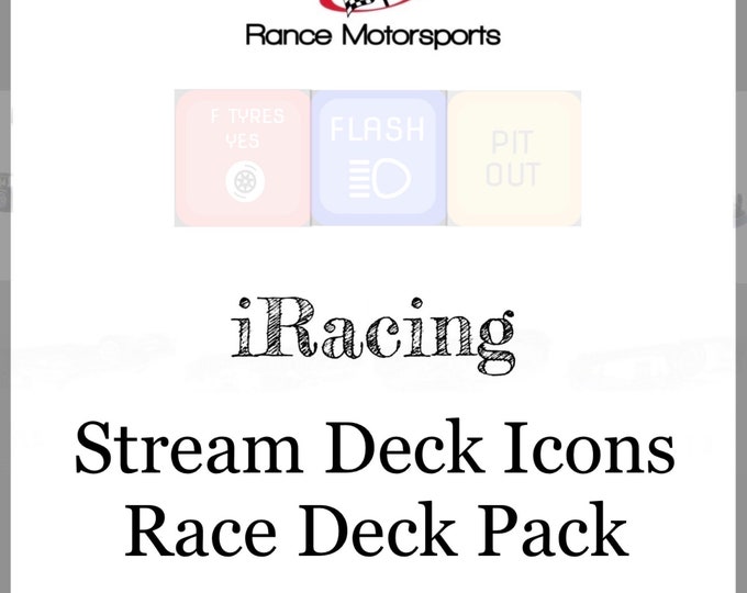 Iracing Sim Racing Stream Deck Race Deck Icons - Etsy