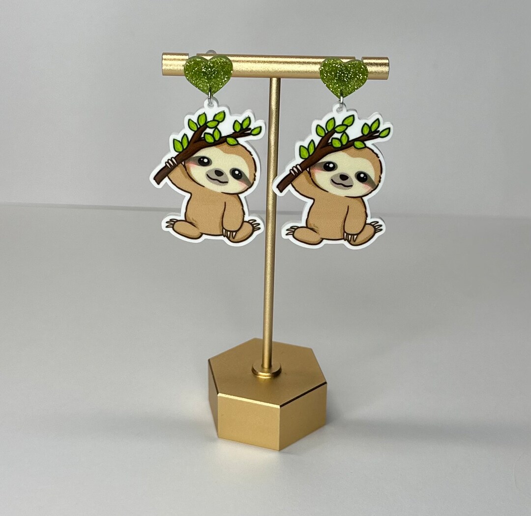 Sloth Earrings, Sloth Jewelry, Sloth Gifts, Gifts for Sloth Lover, Cute ...