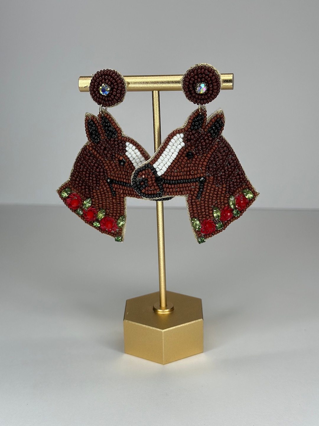 Kentucky Derby Earrings, Kentucky Derby Beaded Earrings, Horse Earrings ...